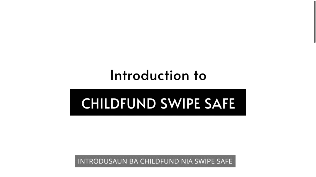 Swipe Safe ChildFund Archives - Eskola Sekundária Jerál Lere Anan Timur ...